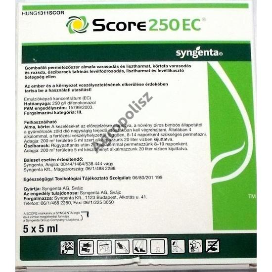 Score 250 EC 5 x 5 ml - Gombaölő - Agropolisz